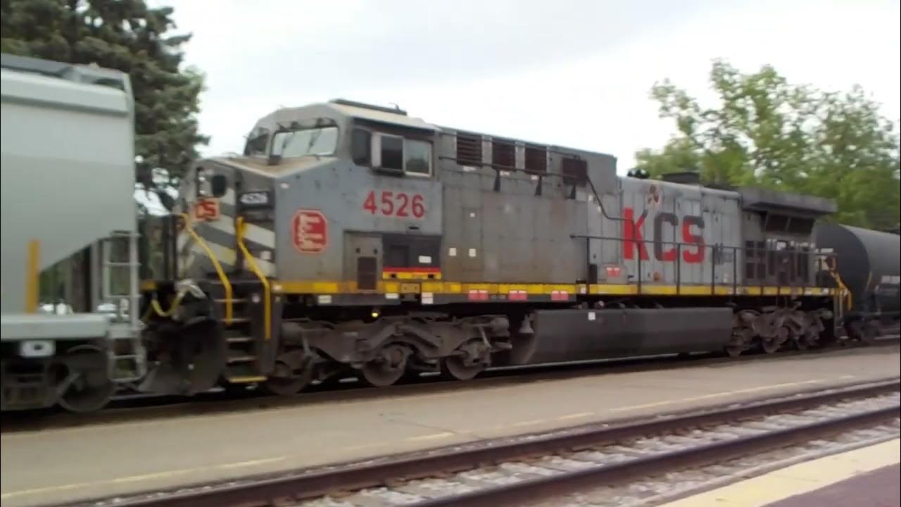 KCSM 4526 "grey ghost" (mid DPU) w/NS 7678 leading CPKC 246 manifest 5/28/23 - YouTube