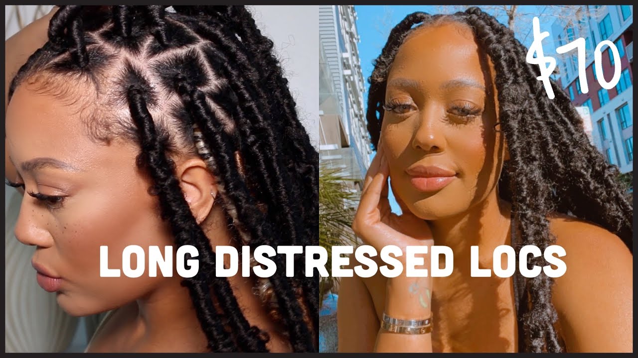 LONG DISTRESSED/BUTTERFLY LOCS $70 (Very Detailed For Beginners) - YouTube