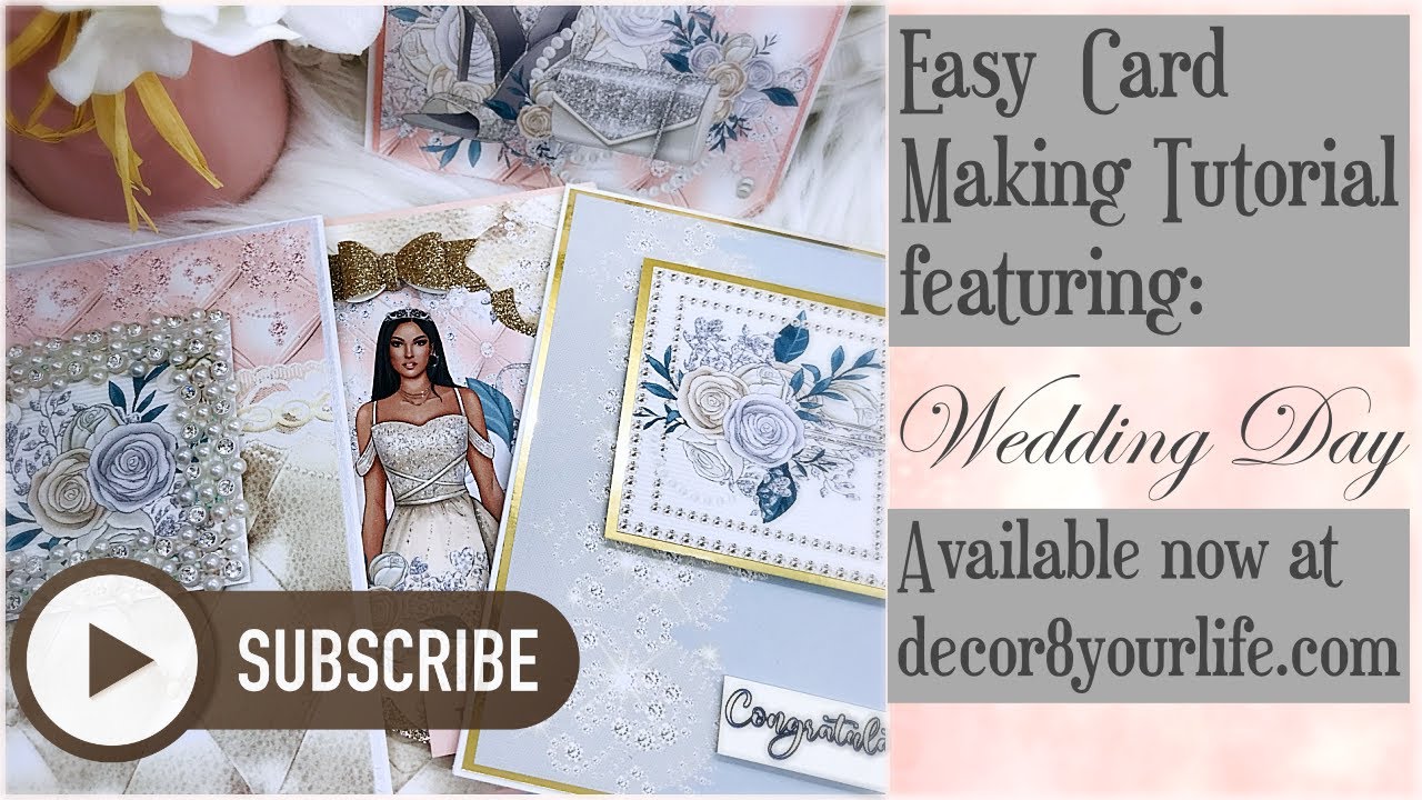 Card Making Tutorial - Let's make an elegant Wedding Day Card that is ...