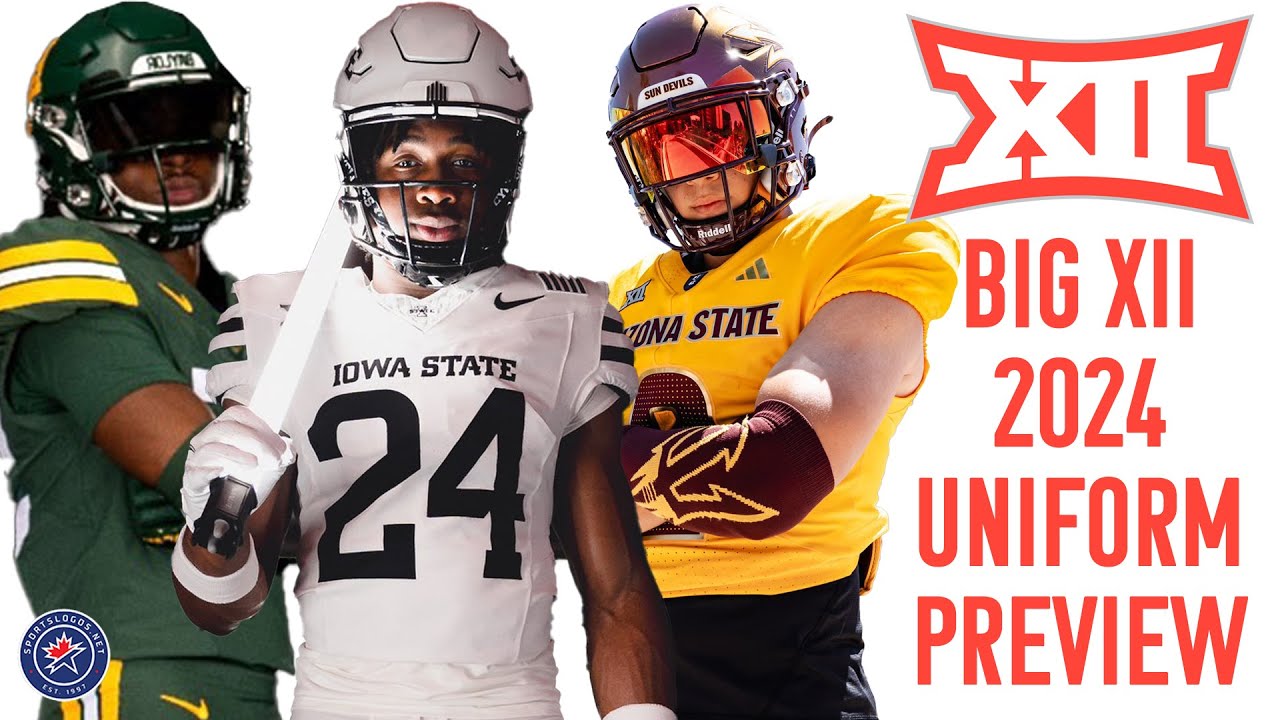 2024 New College Football Uniforms: Big XII Conference - YouTube