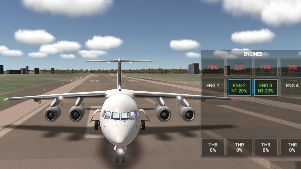 BAE 146 Landing with TWO ENGINE - YouTube