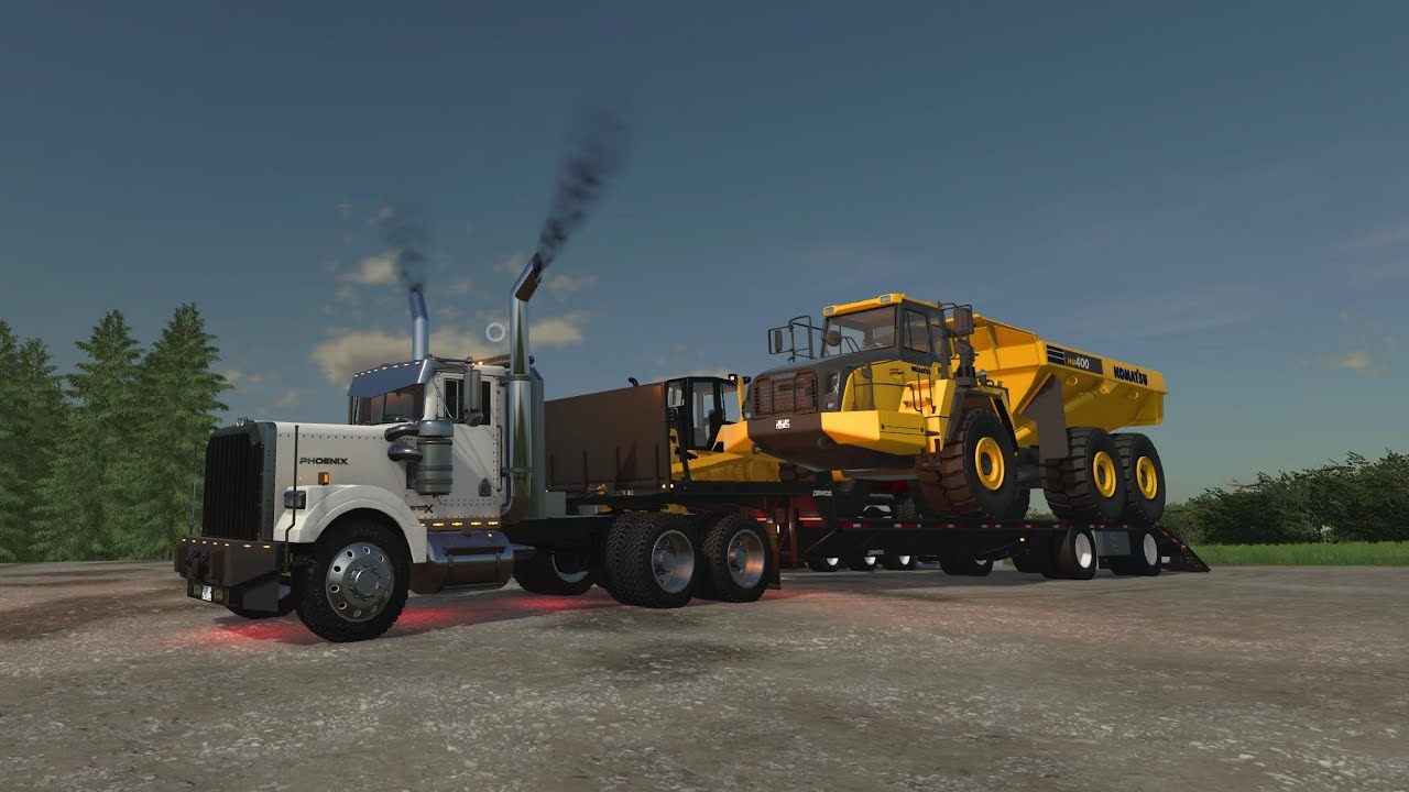 Hauling Equipment To The New Mine Farming Simulator 22 Gameplay - YouTube
