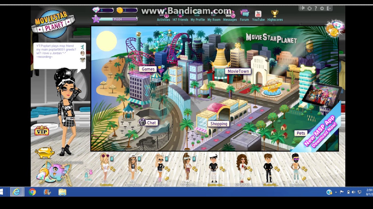 playing msp on tv ~poptart plays msp~ - YouTube