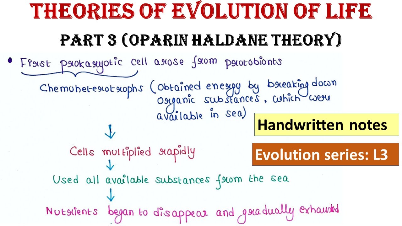 Theories of evolution of life | Part 3 | Oparin Haldane theory ...