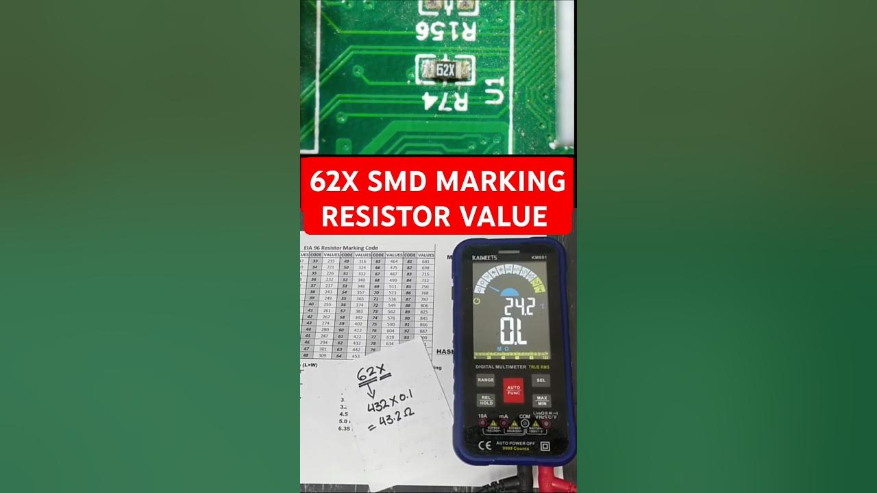 How to Decode SMD Resistor Marking Code 62X | SMD Identification #shorts - YouTube