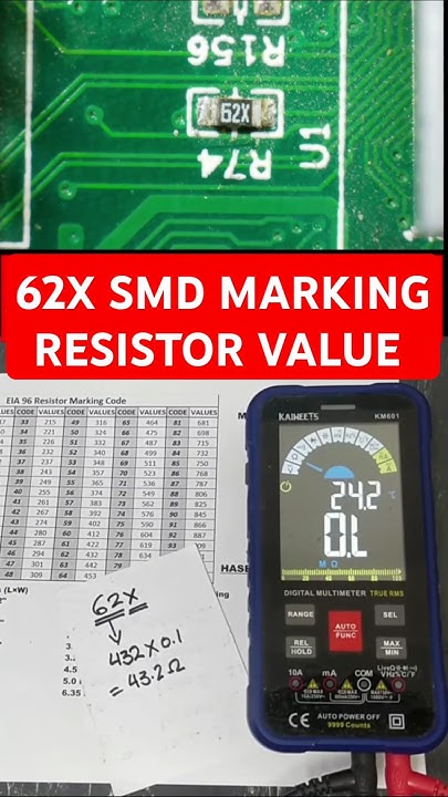 How to Decode SMD Resistor Marking Code 62X | SMD Identification #shorts - YouTube