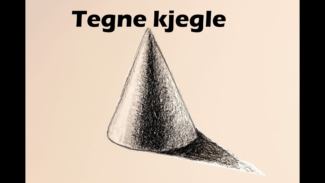 Tegne kjegle for nybegynnere - YouTube