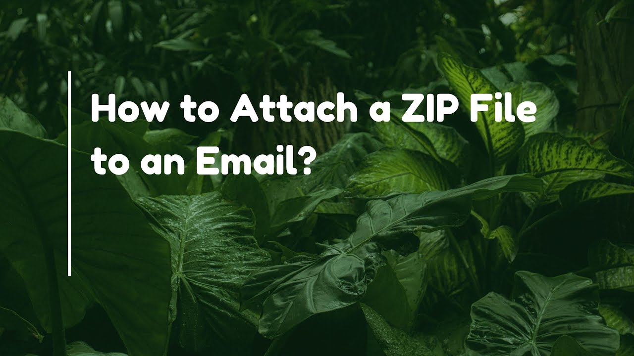 How to Attach a ZIP File to an Email? - YouTube