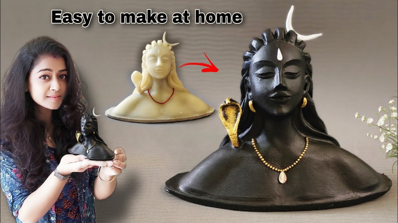 🔱 शिवरात्रि पर शिवजी की मूर्ति | Shiva idol making at home | diy ...