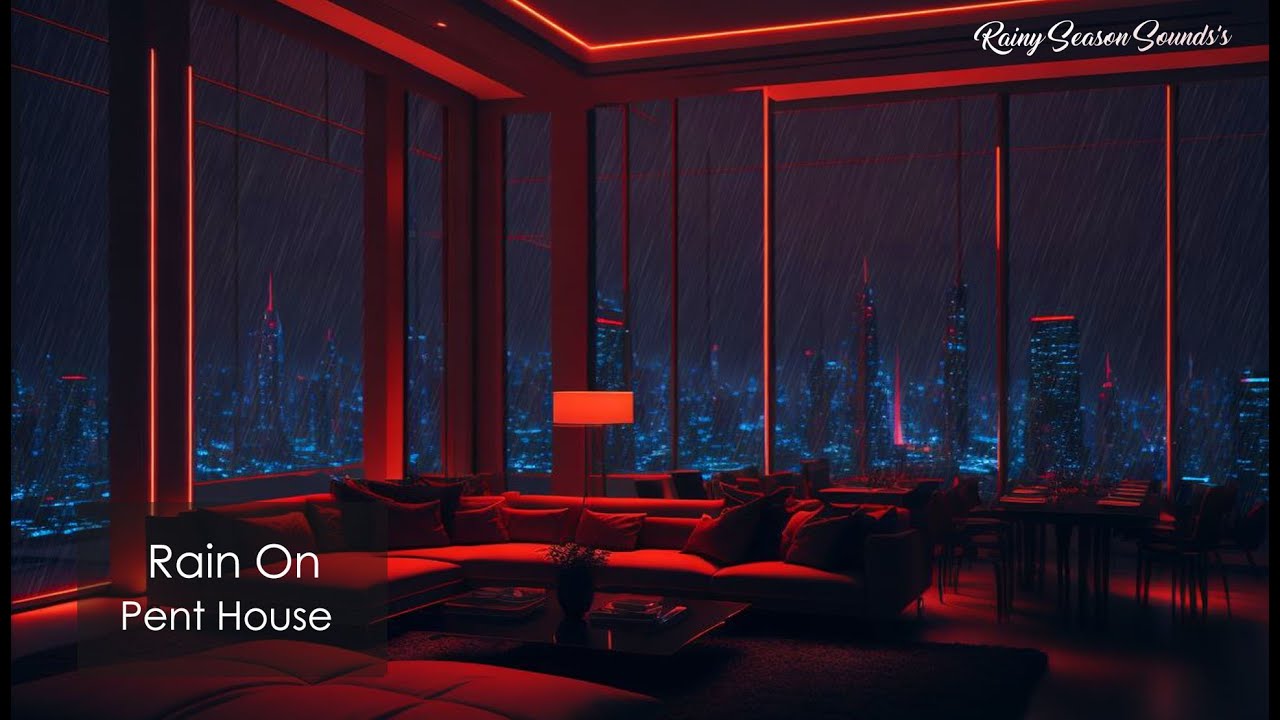 Rain Sounds For Sleeping EP.329 💤 - Rain On Pent House Sounds Sleep ...