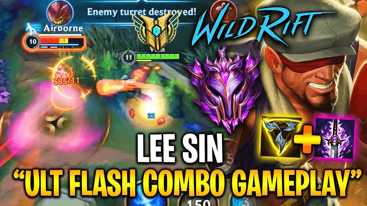 LEE SIN ULT FLASH COMBO! GAMEPLAY | LEE SIN FASTEST WILD RIFT ! - YouTube