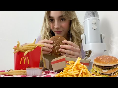 ASMR Eating McDonald's Big Mac & Fries