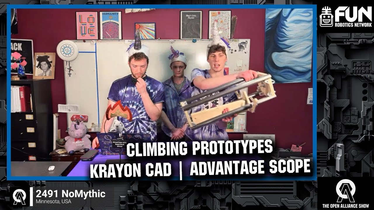2491 NoMythic | Krayon CAD | Deep Climb Prototype | FRC Open Alliance Show - YouTube