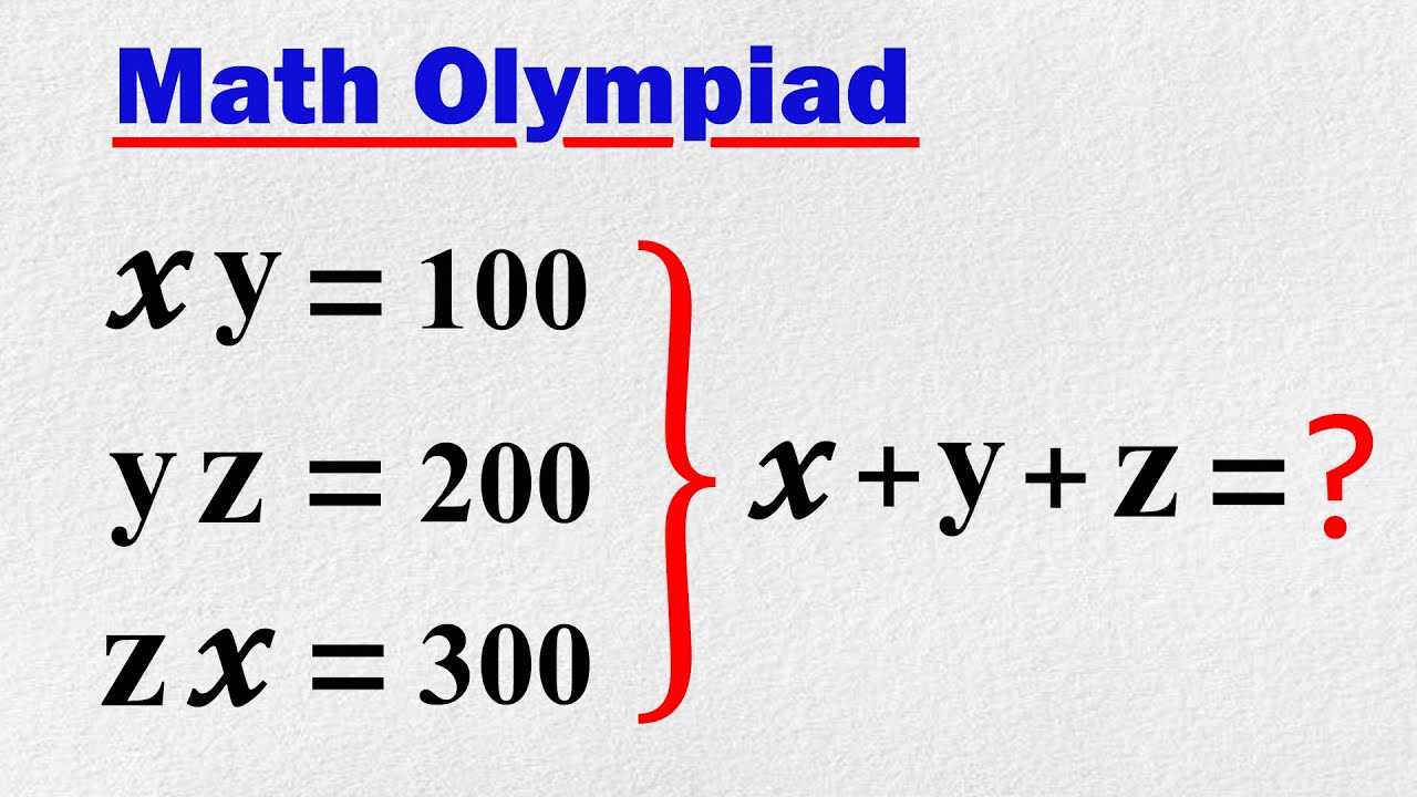 Math Olympiad | A Nice Algebra Problem | VIJAY Maths - YouTube