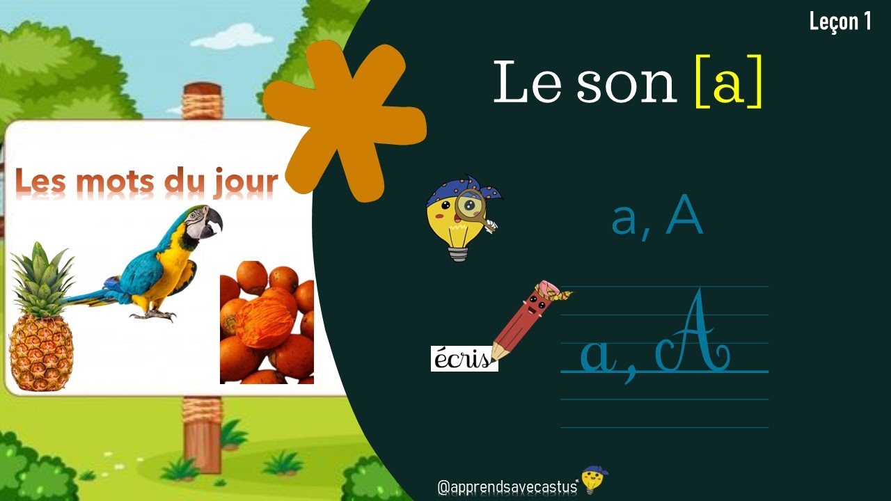 Reconnaître globalement 3 mots avec le son [a] - YouTube