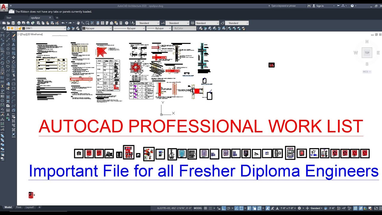 AutoCAD Professional Work List | Important File #autocad #viral - YouTube