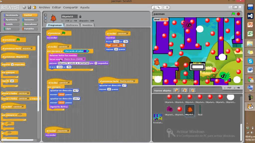 juego multi niveles en scratch - YouTube