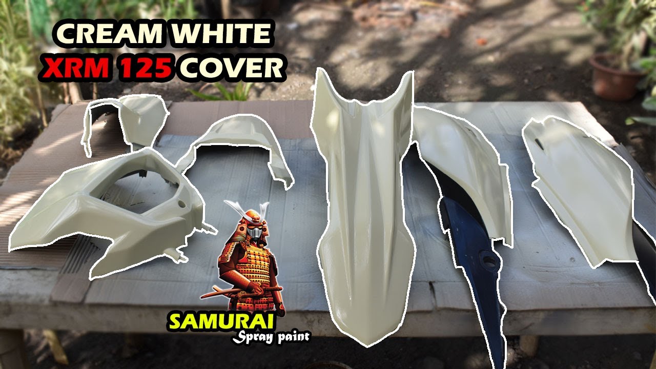 PAANO MAG REPAINT NG XRM 125 FAIRINGS (CREAM WHITE) SAMURAI SPRAY PAINT ...