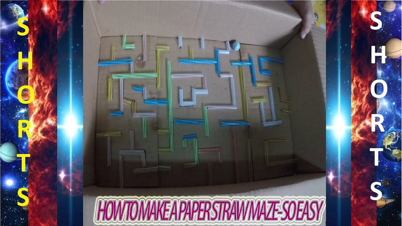 How to Make a Paper Straw Maze, #shorts - YouTube