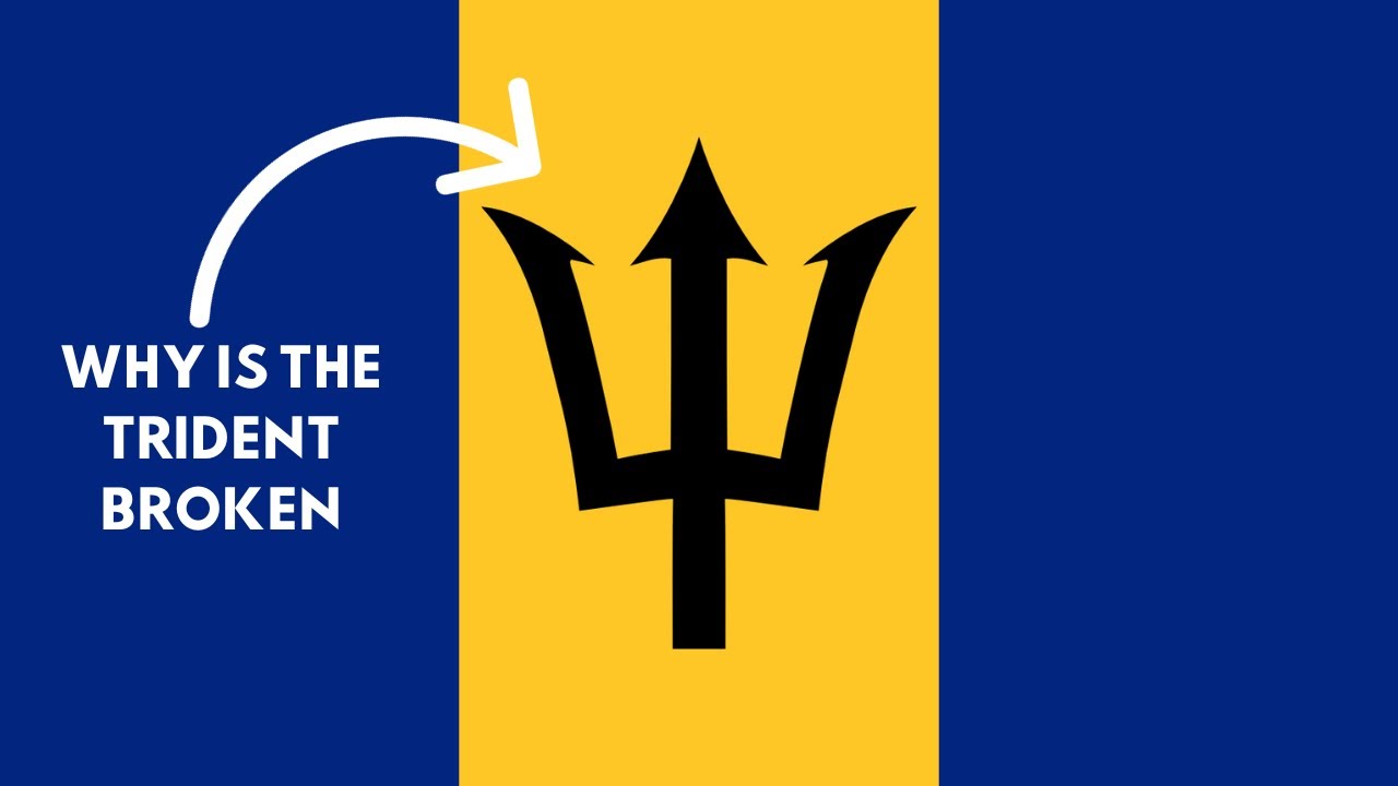 Why is Trident Broken in Flag of Barbados? - YouTube