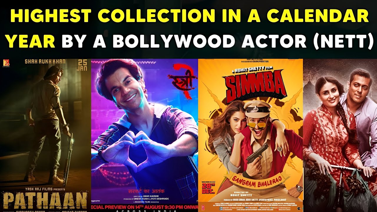 Highest Collection In A Calendar Year By A Bollywood Actor | Srk ...