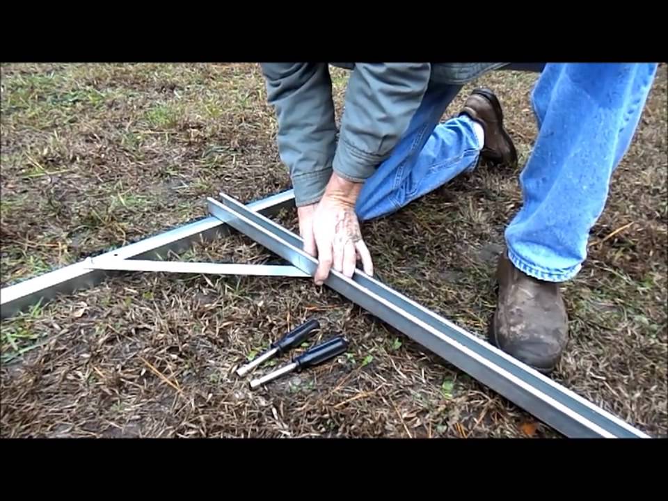 Ground Mount Banner Frame Small Models Initial Installation - YouTube