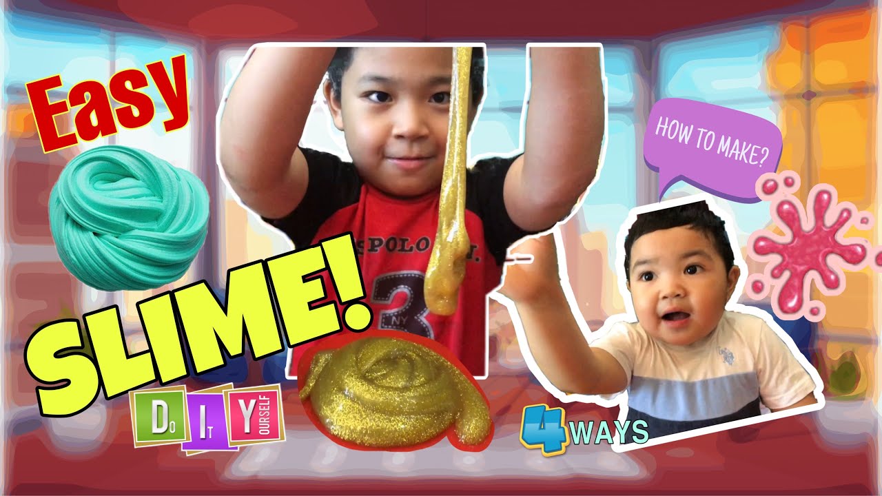 EASY SLIME IN 4 SIMPLE WAYS | HOW TO MAKE HOMEMADE SLIME - YouTube