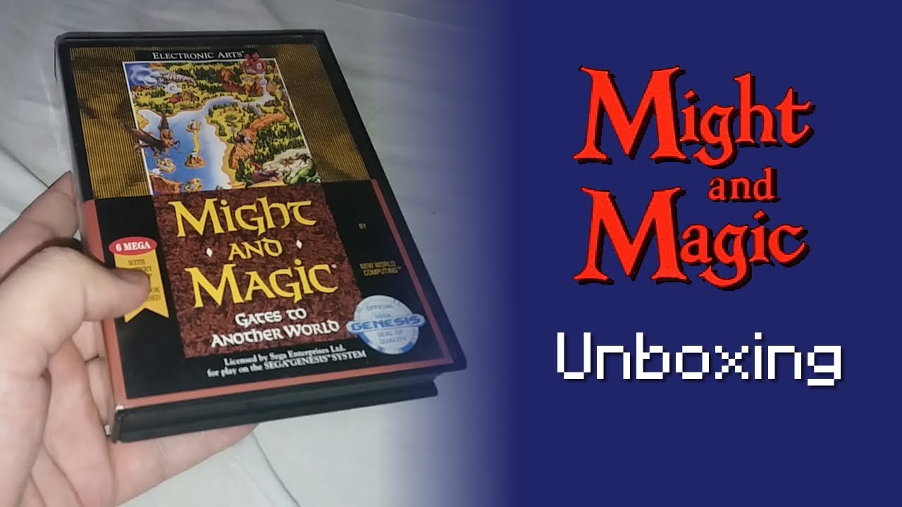 Unboxing do cartucho Might and Magic do Mega Drive