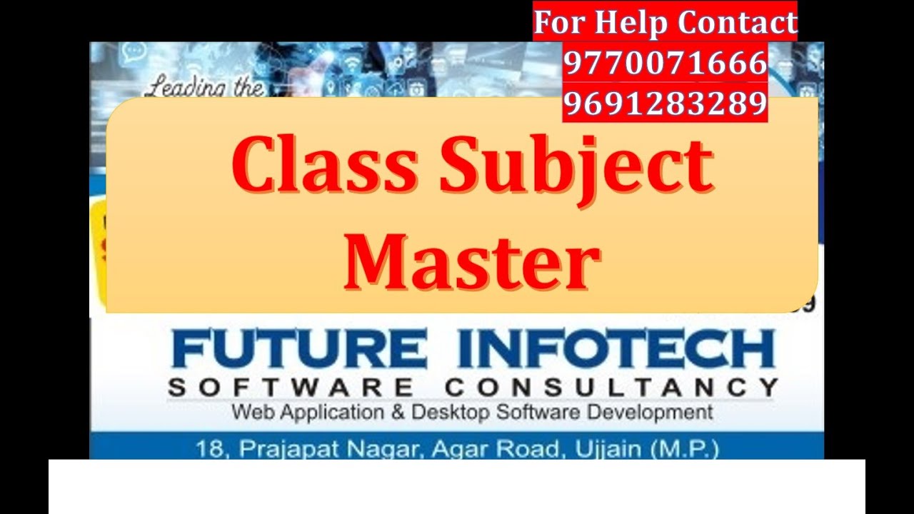 Class Subject Master - YouTube