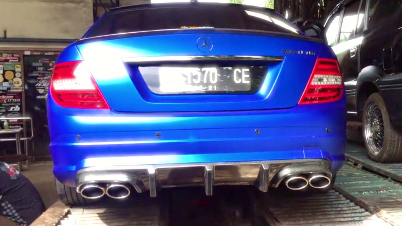 Mercedes benz c300 (W204) custom exhaust catback - YouTube