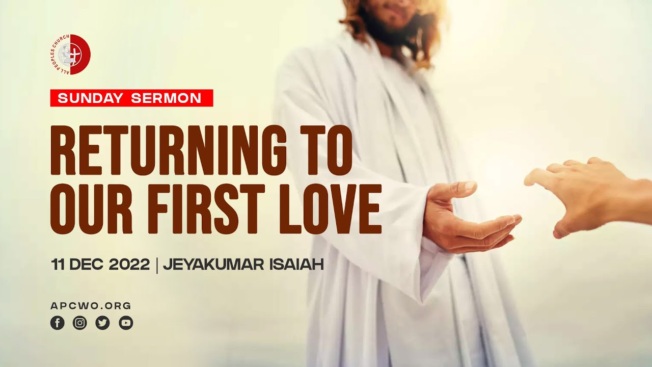 Returning to our first love | Jeyakumar Isaiah - YouTube