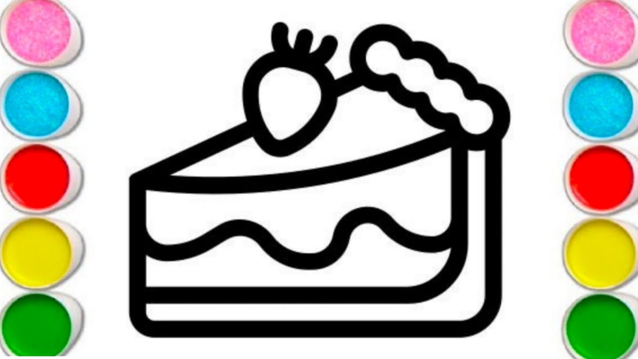 Pastry drawing for kids and toddlers, pastry colouring painting and ...