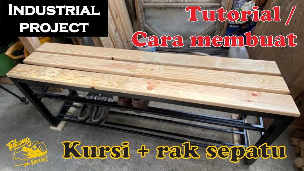 Cara membuat kursi serbaguna | rak sepatu | kursi industrial | wood ...