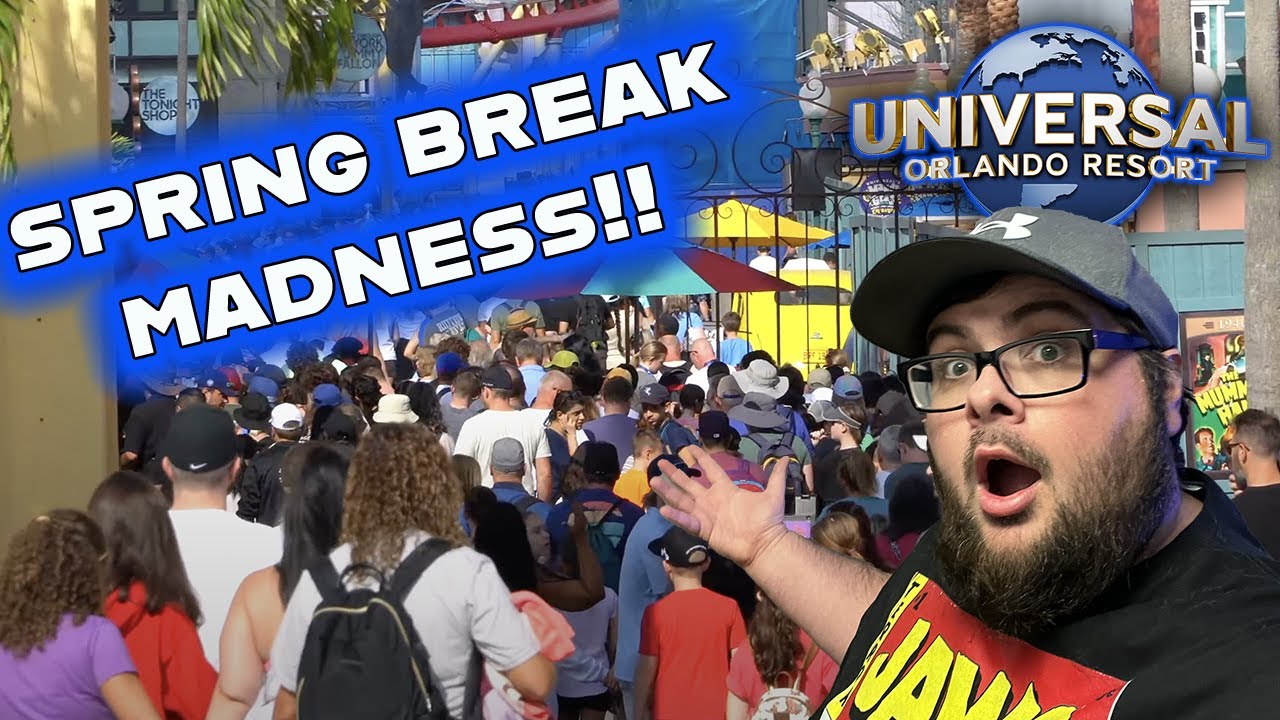 SPRING BREAK CROWDS AT UNIVERSAL ORLANDO RESORT| WHATS NEW AT UNIVERSAL ...