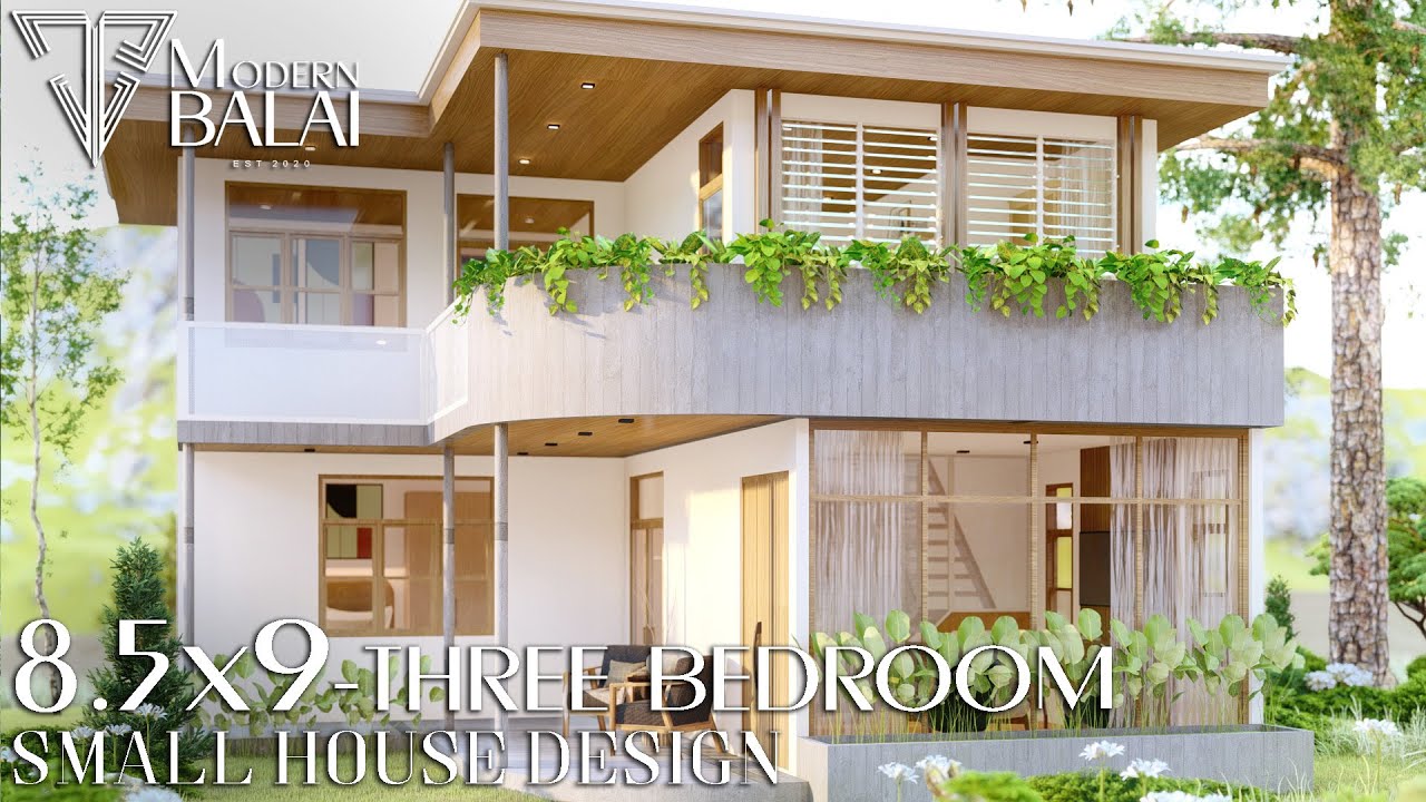 MINIMALIST HOUSE DESIGN WITH INTERIOR DESIGN | 3-BEDROOM 9x11 METERS ...