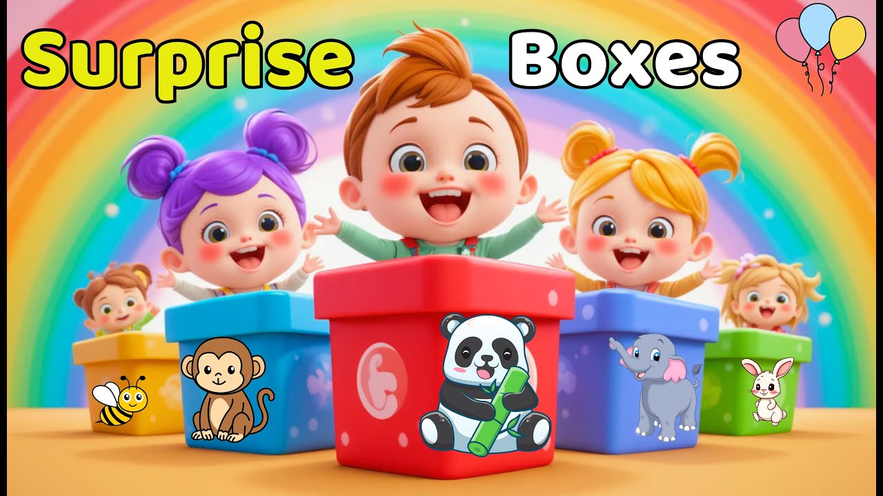 Color Surprise Boxes Song 🎁 Learn Colors for Kids - YouTube