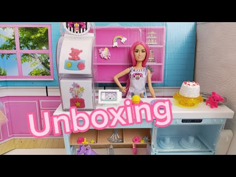 Unboxing Barbie set de repostería Pastelería: Barbie Bakery: Barbie ...