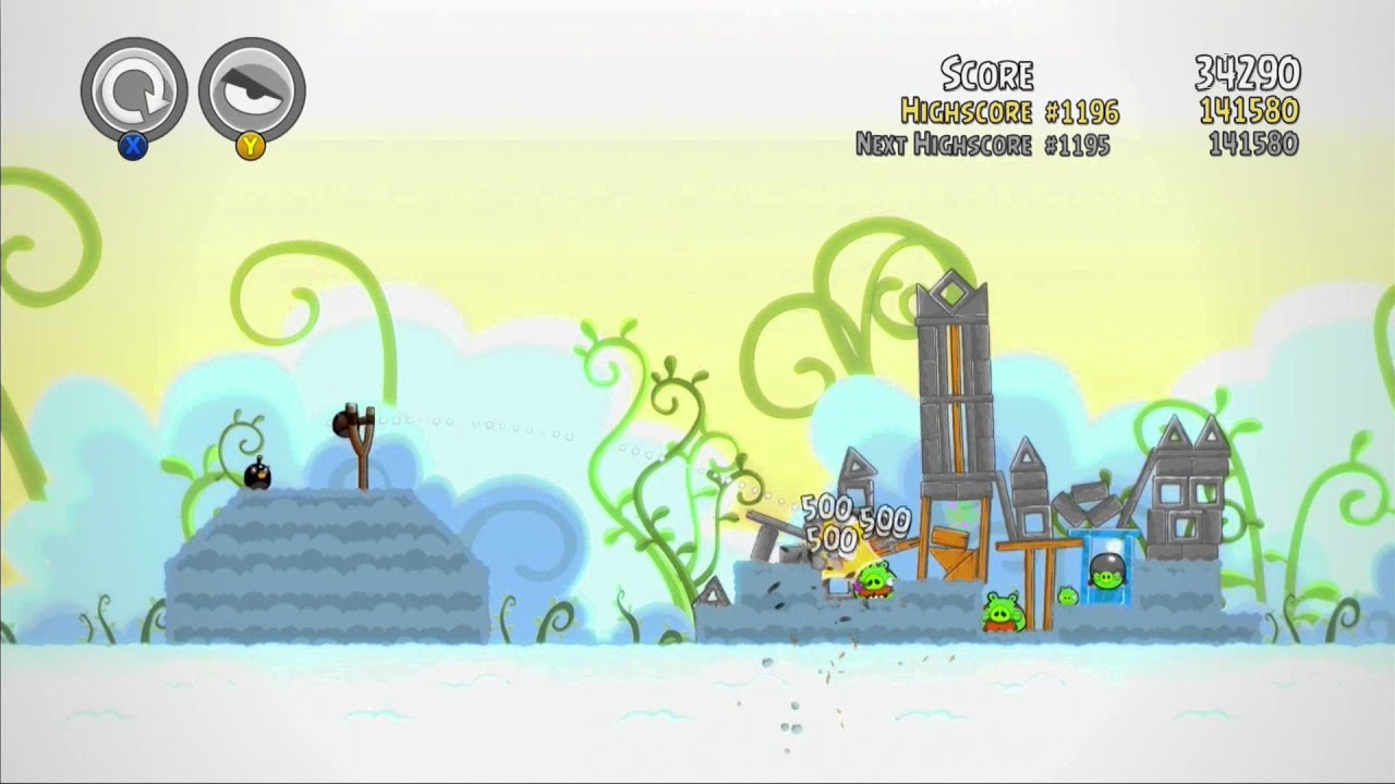 Angry birds Trilogy - 100% Mighty Eagle Score - Danger Above Level 8-1 ...