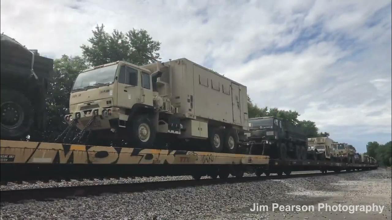 May 29, 2018 - BNSF 7969 and 988 leads CSX W865-27 a Military through Anaconda, north of Sebree ...