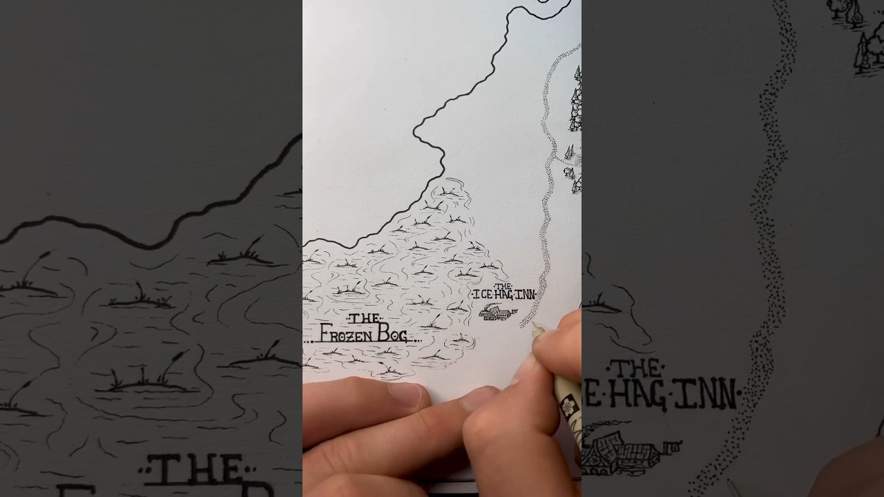 Day 4 of posting to YT #cartographer #drawing #mapping #art # ...