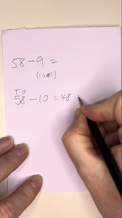 Subtracting 9 shortcut - YouTube