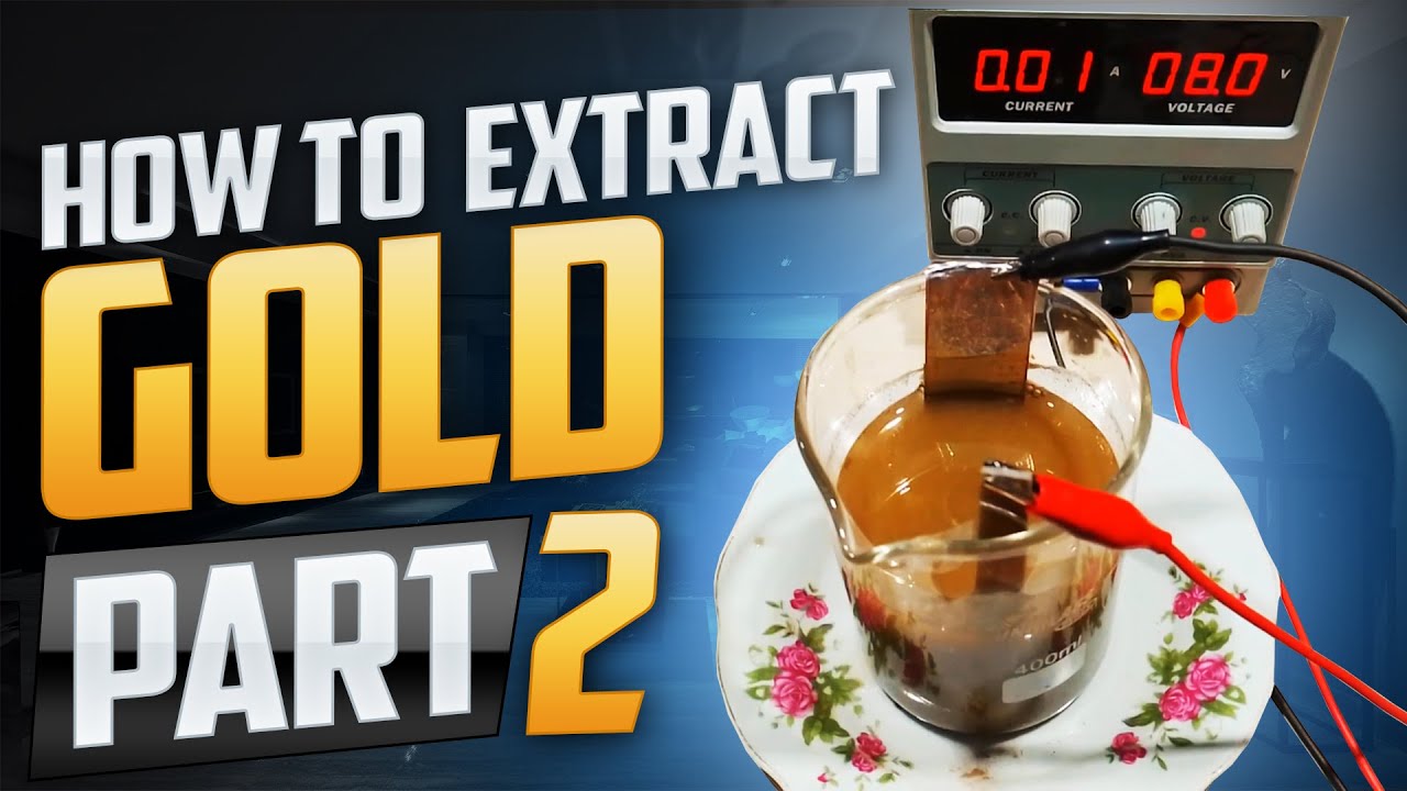 How to extract gold at home , making gold at home . part 2 [gold stone ...