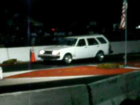 Drag racing mazda station wagon rotary - YouTube