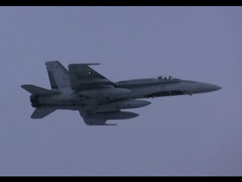 CF-18 Hornets Taking Off - YouTube