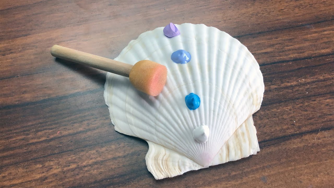 Try an acrylic painting on a seashell | Acrylic painting creation ...