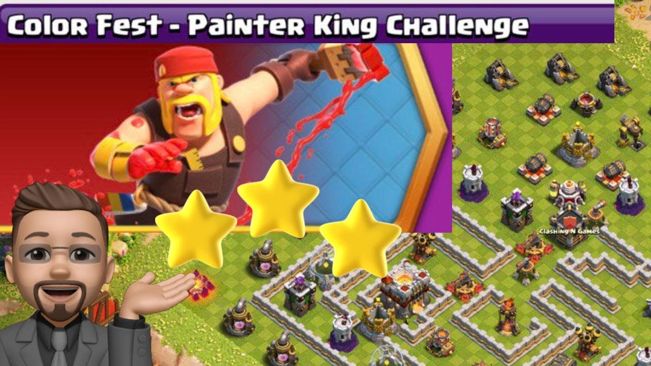 COLOR FEST - PAINTER KING CHALLENGE | CLASH OF CLANS - YouTube