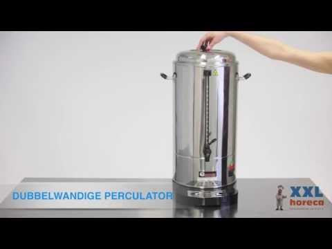 Dubbelwandige Percolator Koffiepot (40 tot 100 kopjes!) - Hendi