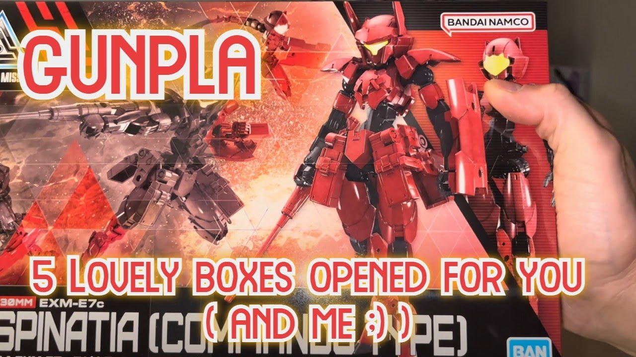 5 Boxes of lovely Gunpla kits opened for your and my pleasure :) - YouTube