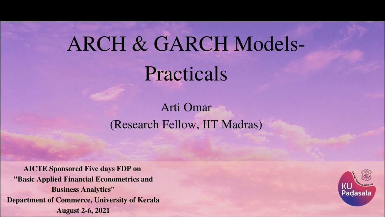 ARCH & GARCH Models- Practical Sessions | Arti Omar - YouTube