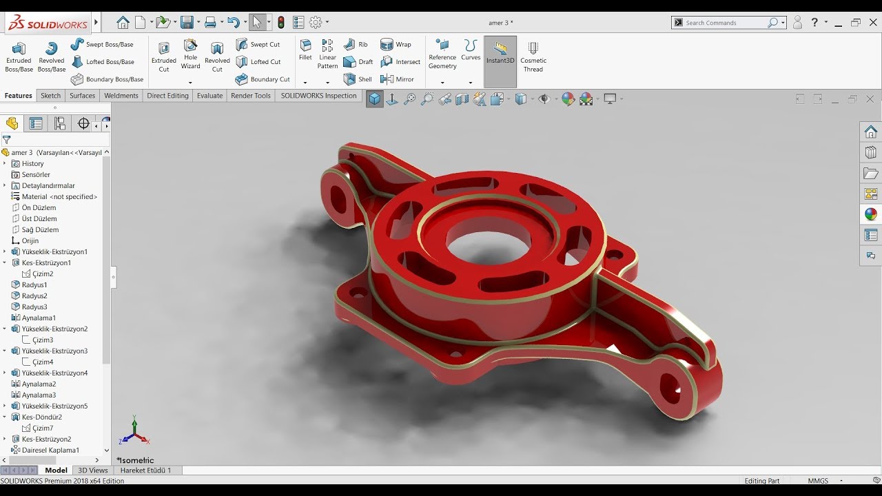 SolidWorks Tutorial for beginners Exercise 108 - YouTube